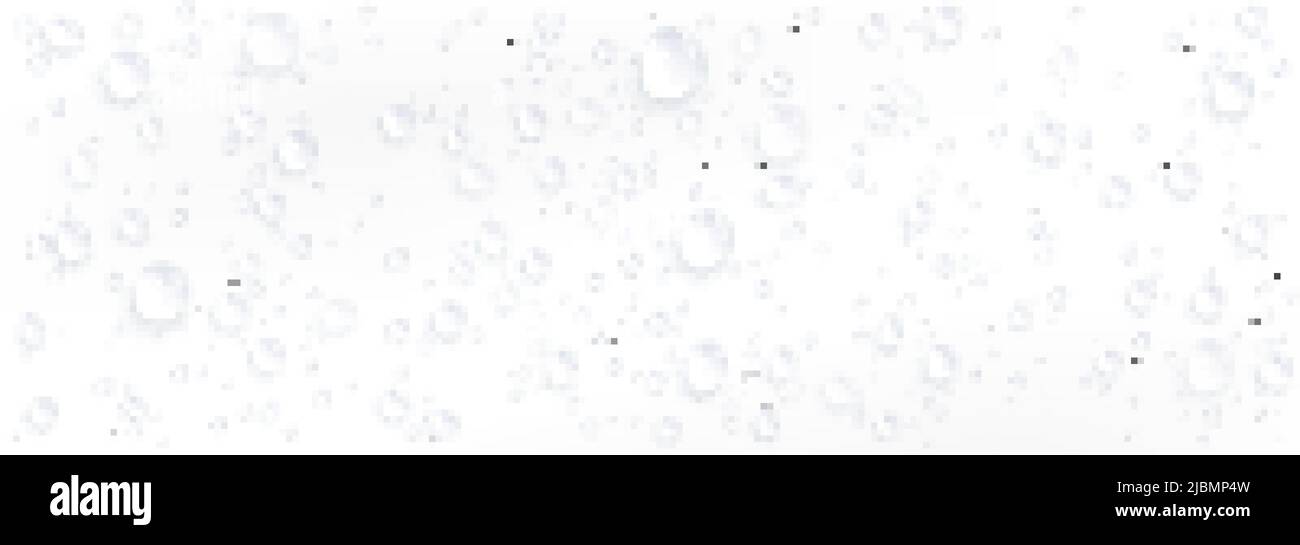 Clear water drops, dew or dripping rain droplets isolated on white ...