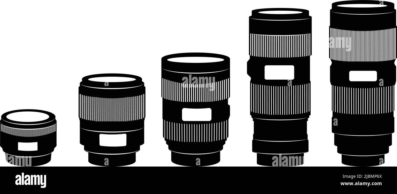 Camera lenses isolated Stock Vector Images - Alamy