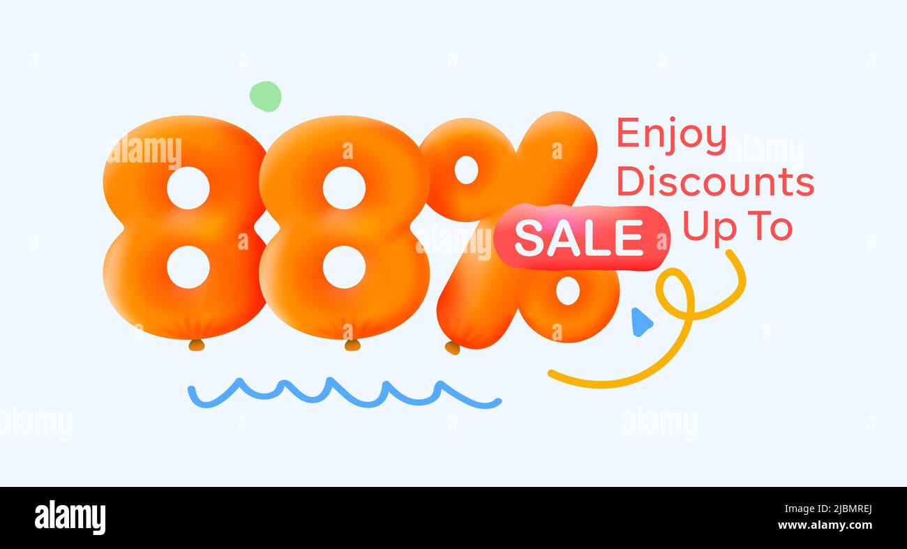 3d number 88 hi-res stock photography and images - Alamy