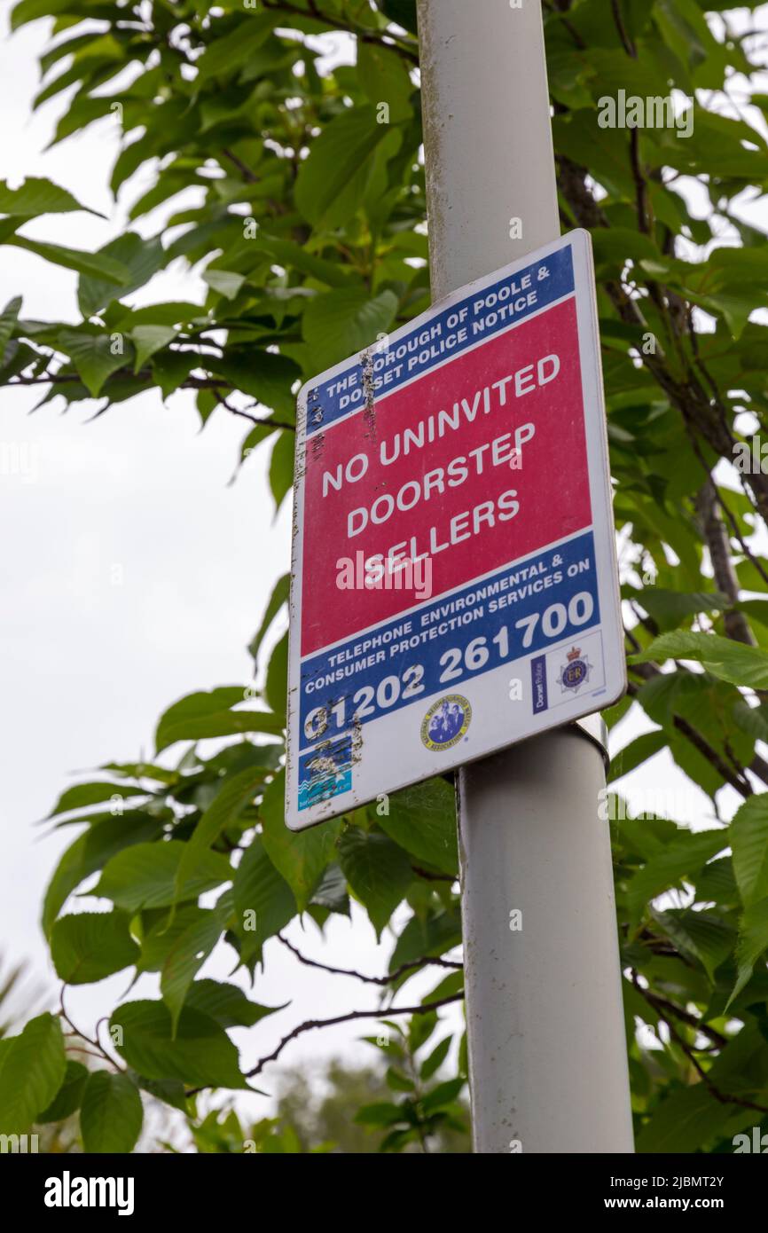 No uninvited doorstep sellers the Borough of Poole & Dorset Police ...