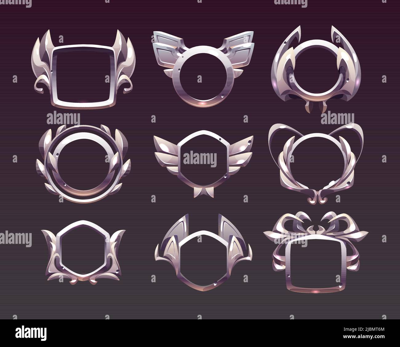 Silver Frames And Borders