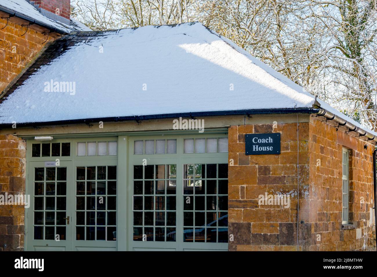 The original coach house at Launde Abbey retreat centre Stock Photo - Alamy