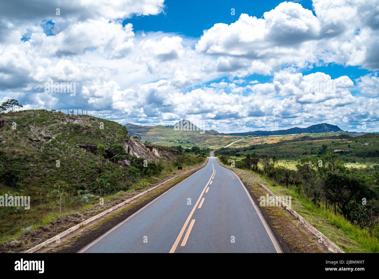 open asphalt road in Brazilian nature in South America Stock Photo - Alamy
