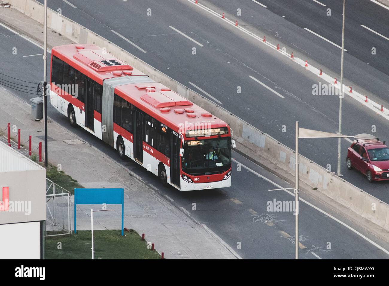 Bus in Santiago, Chile Stock Photo - Alamy