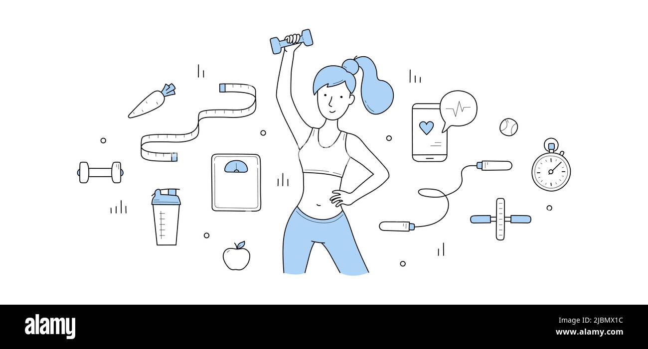 Girl in sport fit training in gym. Concept of workout, exercises and ...