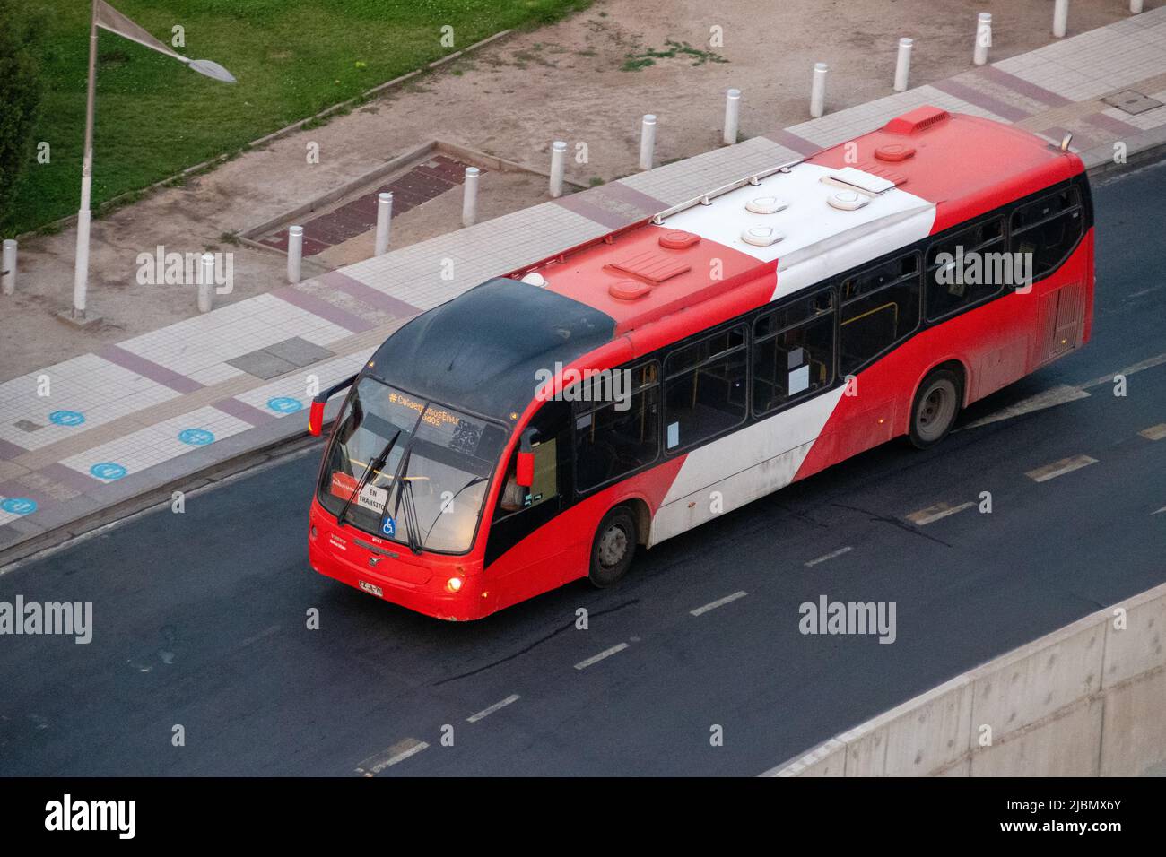 Bus in Santiago, Chile Stock Photo - Alamy
