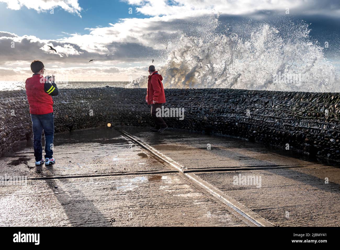 Brighton, December 9th 2018: Stormy seas and moody skies on the ...