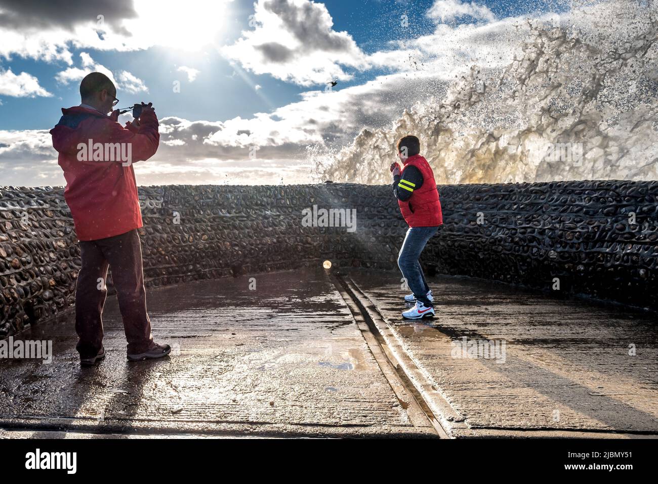 Brighton, December 9th 2018: Stormy seas and moody skies on the ...