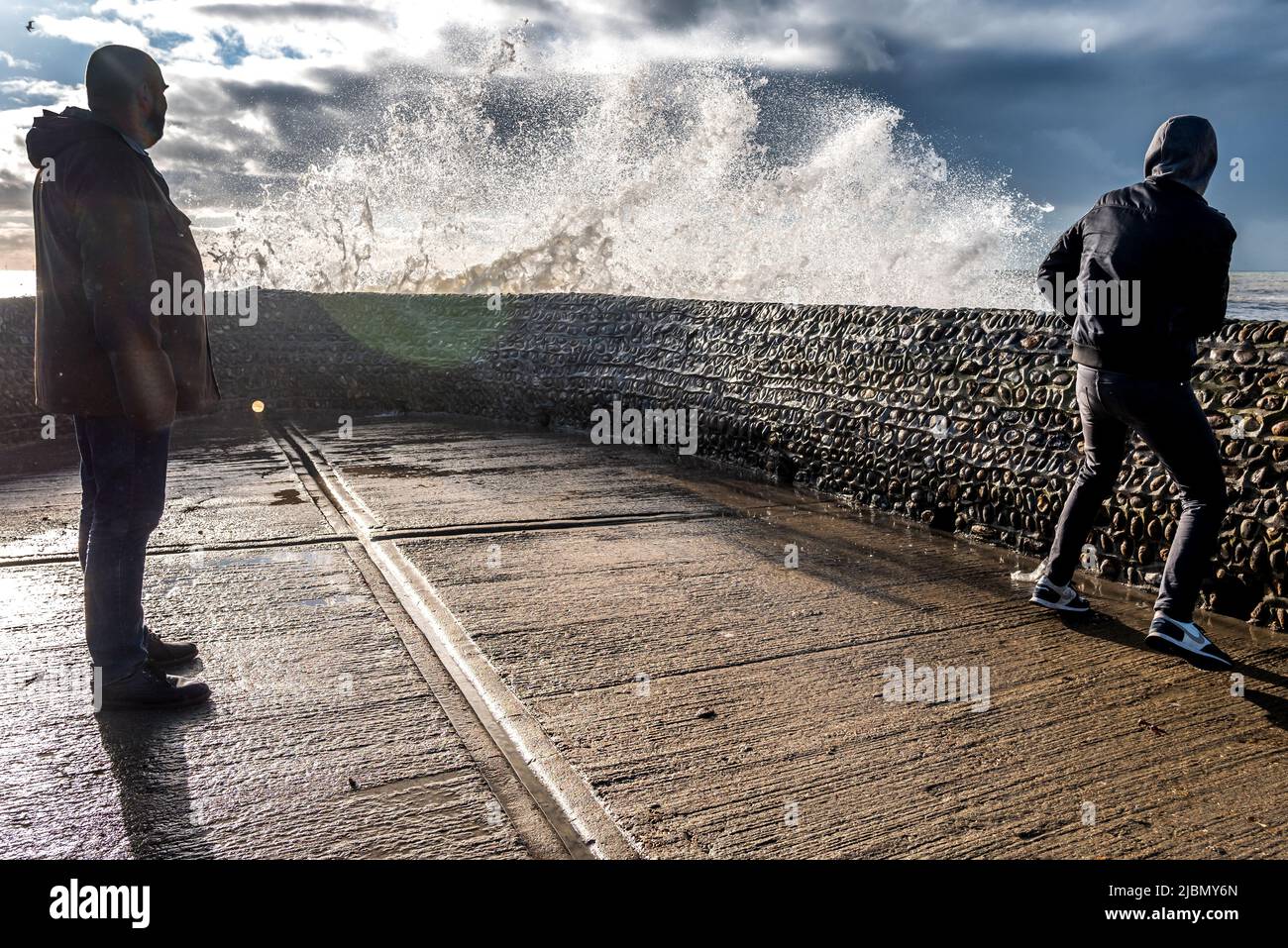 Brighton, December 9th 2018: Stormy seas and moody skies on the ...