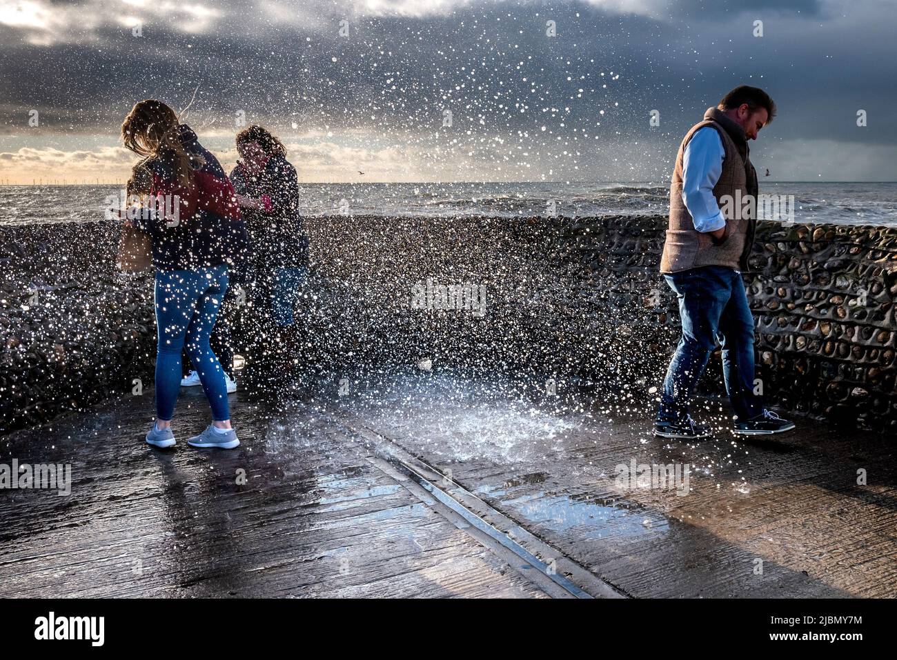 Brighton, December 9th 2018: Stormy seas and moody skies on the ...