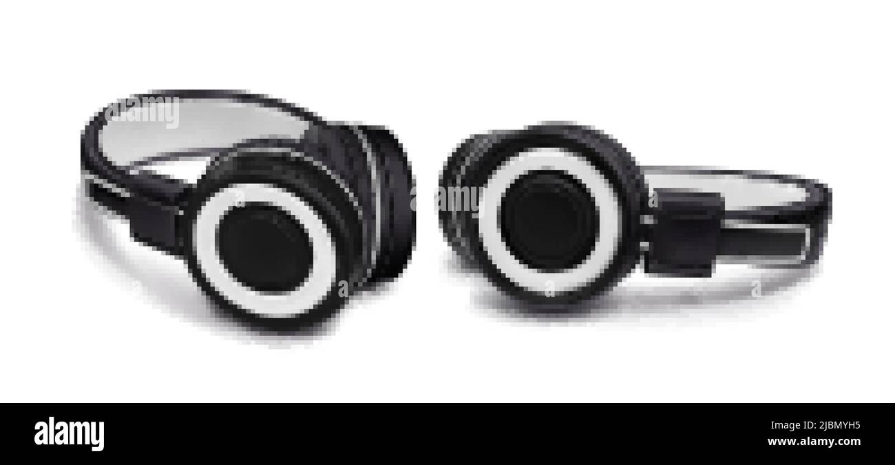 White headphones side view Stock Vector Images - Alamy