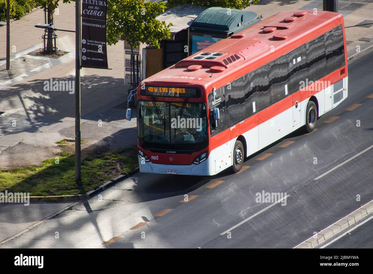 Bus in Santiago, Chile Stock Photo - Alamy