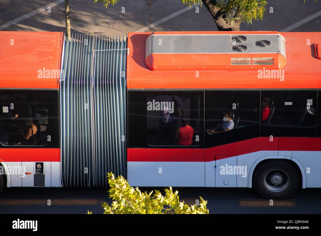 Bus in Santiago, Chile Stock Photo - Alamy