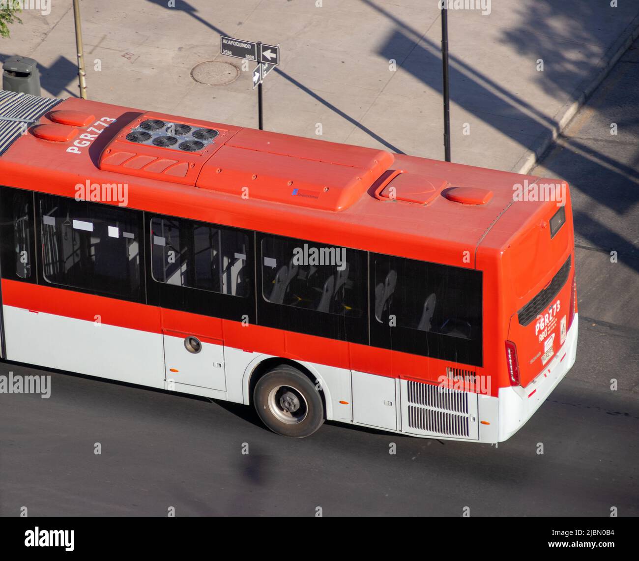 Bus in Santiago, Chile Stock Photo - Alamy