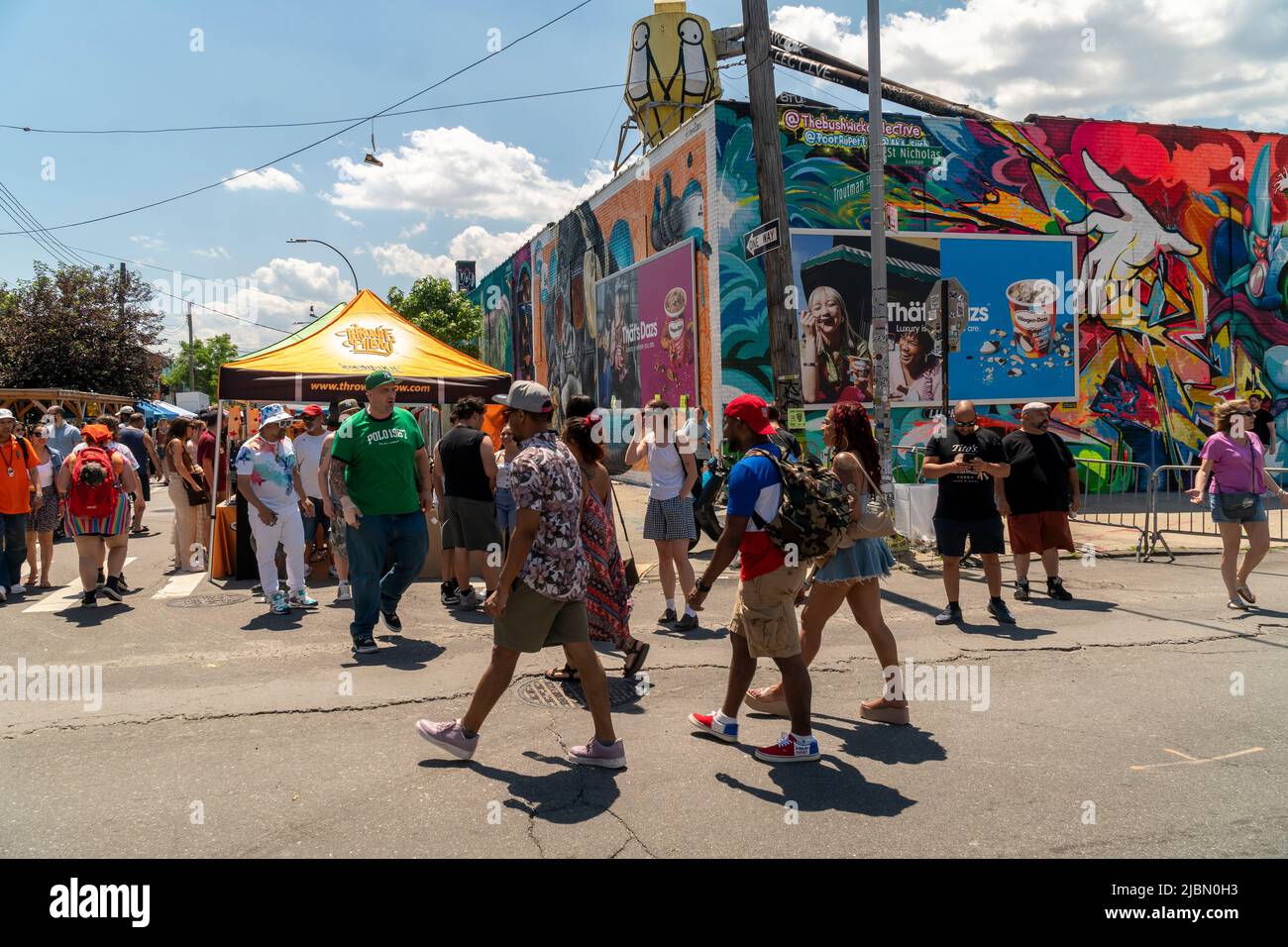 Thousands pour into Bushwick, Brooklyn in New York for the annual ...