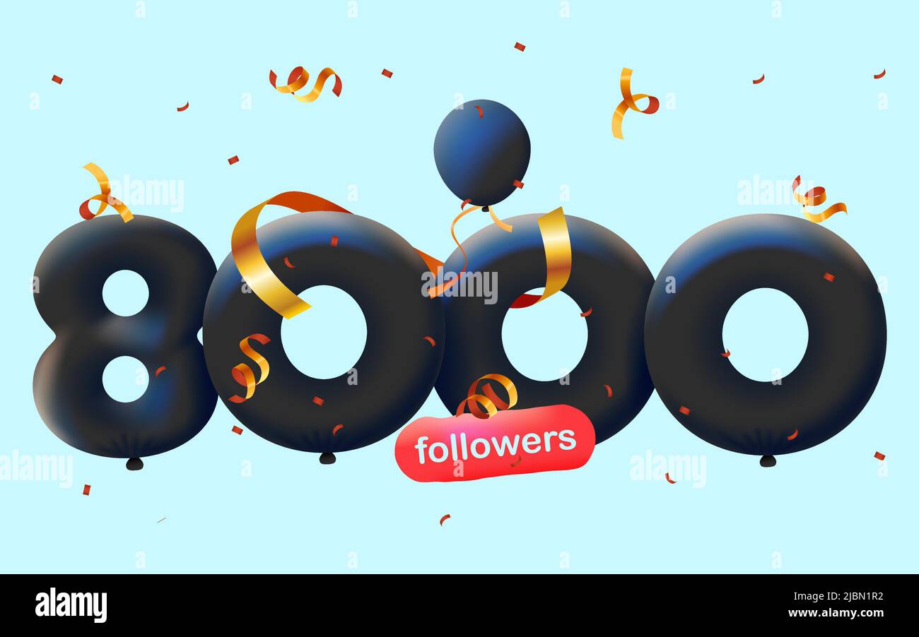8k follower Stock Vector Images - Alamy