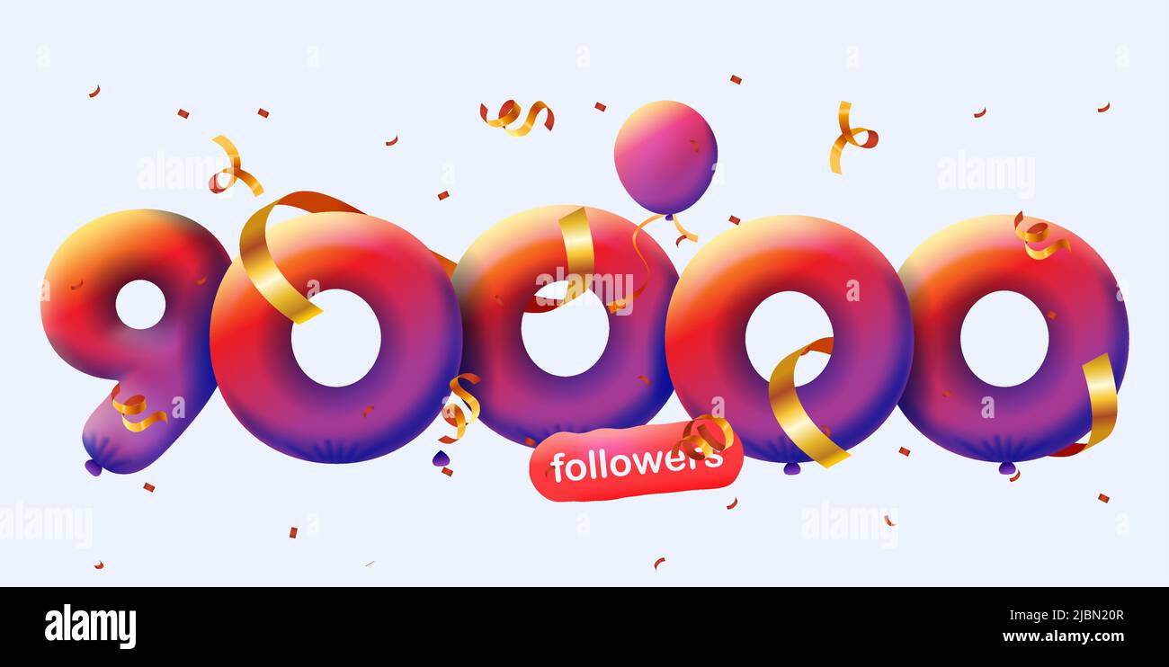 90k follower achievement hi-res stock photography and images - Alamy
