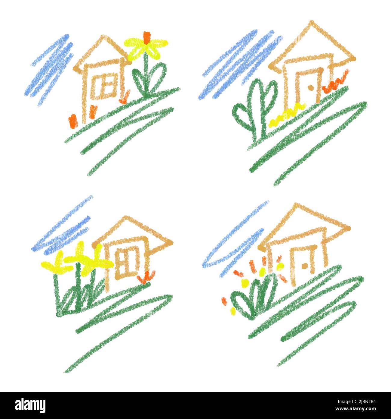 Childrens drawing in chalk Cut Out Stock Images & Pictures - Alamy