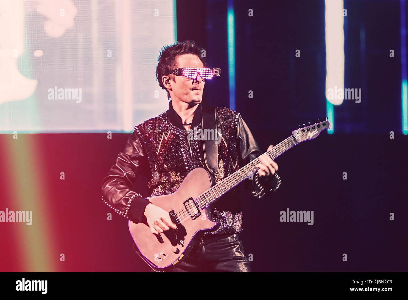 Matt Bellamy of Muse band performs live on stage during their ...
