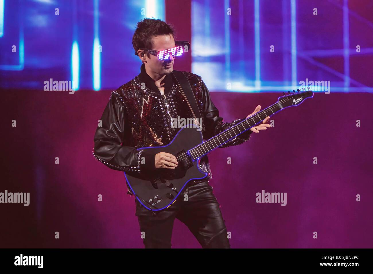 Matt Bellamy of Muse band performs live on stage during their ...