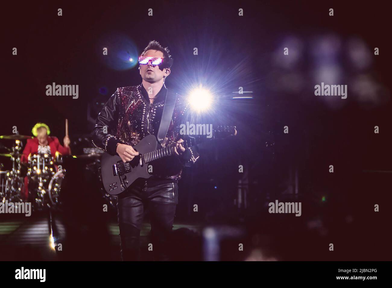 Matt Bellamy of Muse band performs live on stage during their ...