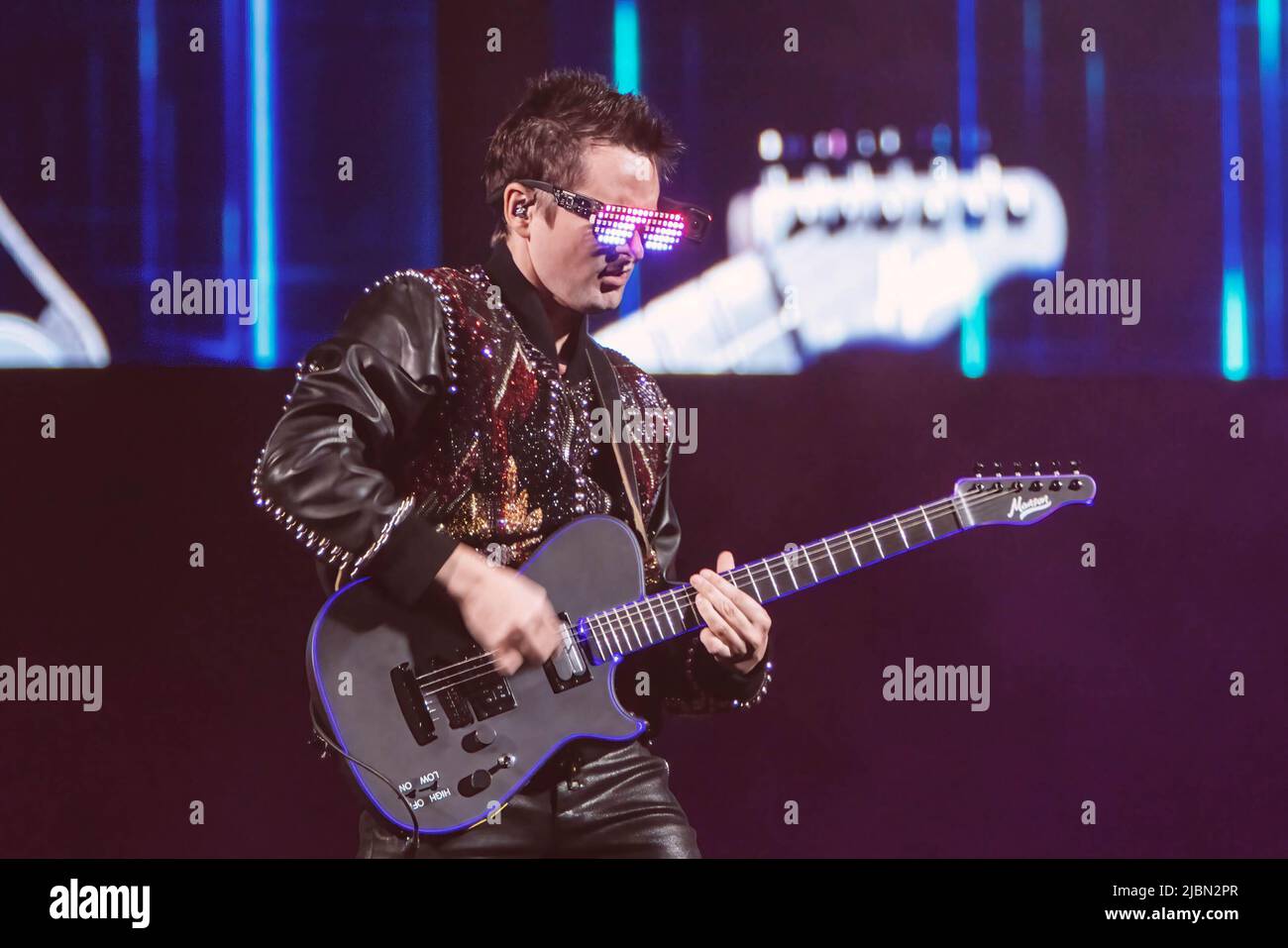 Matt Bellamy of Muse band performs live on stage during their ...