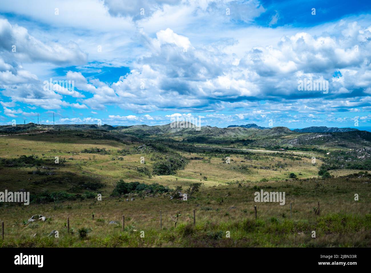 Mountain landscape with lush vegetation in Brazil in South America ...