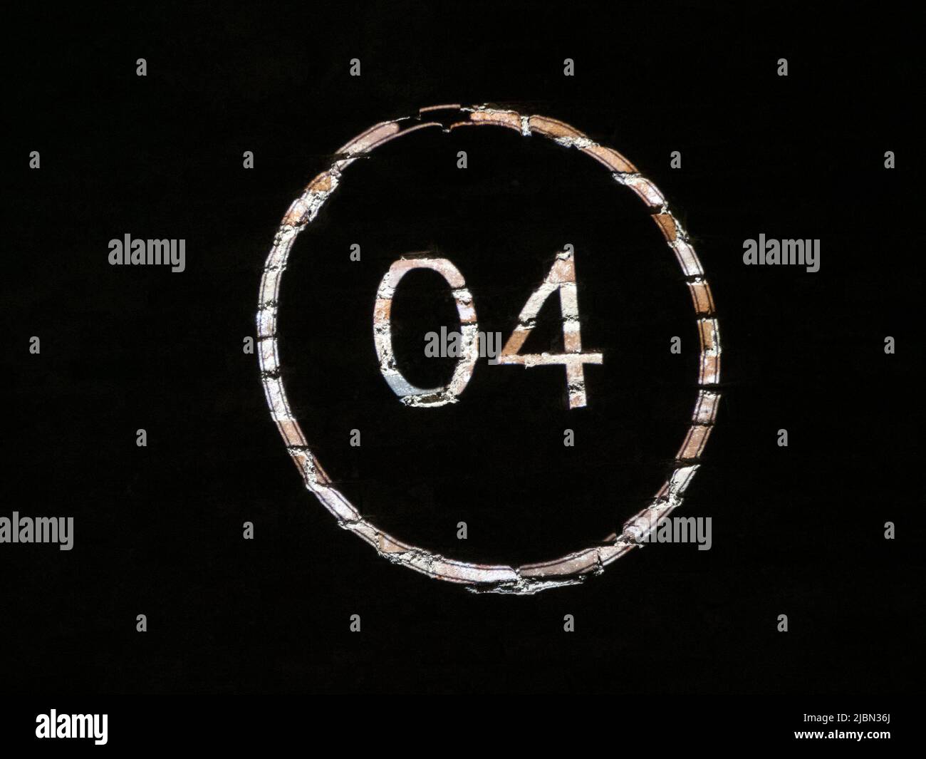 Blue digital number 04 hi-res stock photography and images - Alamy