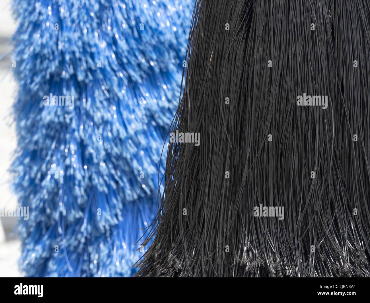 Automatic car wash brushes detail close up Stock Photo - Alamy
