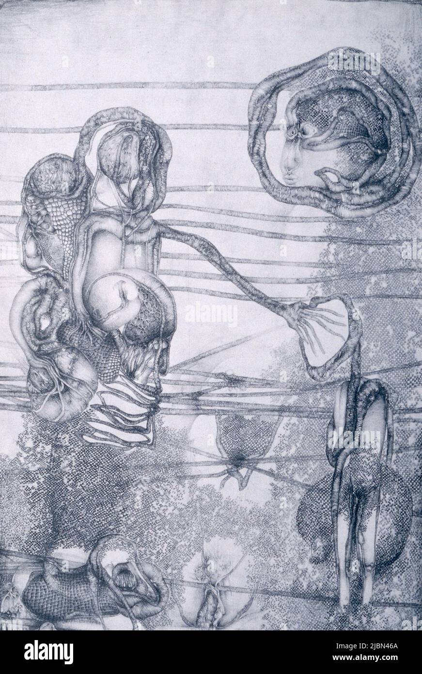 Les ages de la vie, artwork by French artist Fred Deux, 1985 Stock ...