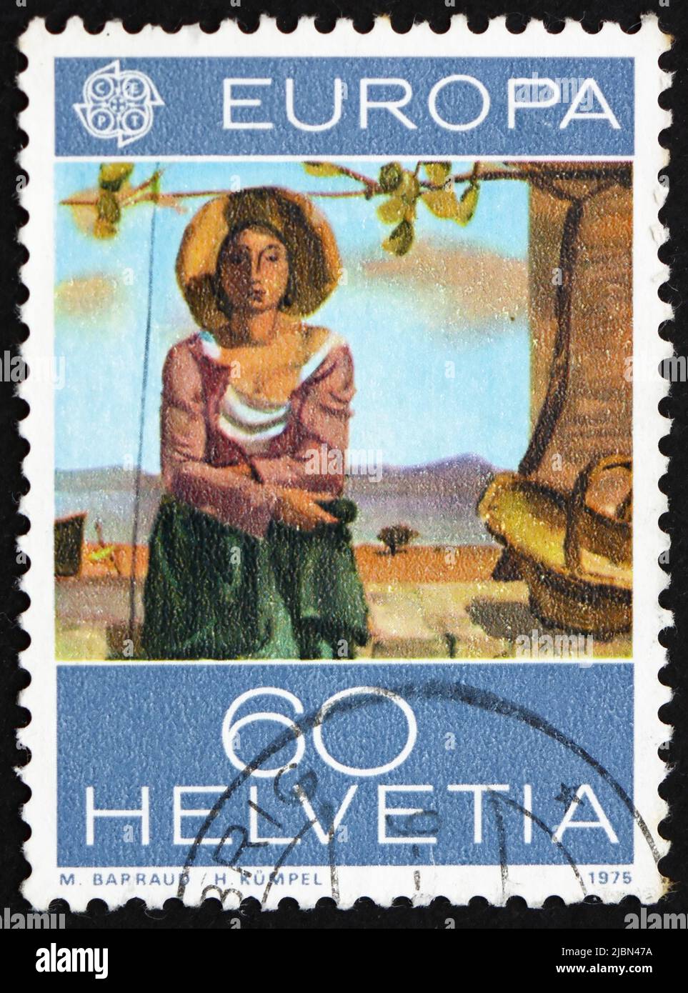 SWITZERLAND - CIRCA 1975: a stamp printed in the Switzerland shows ...