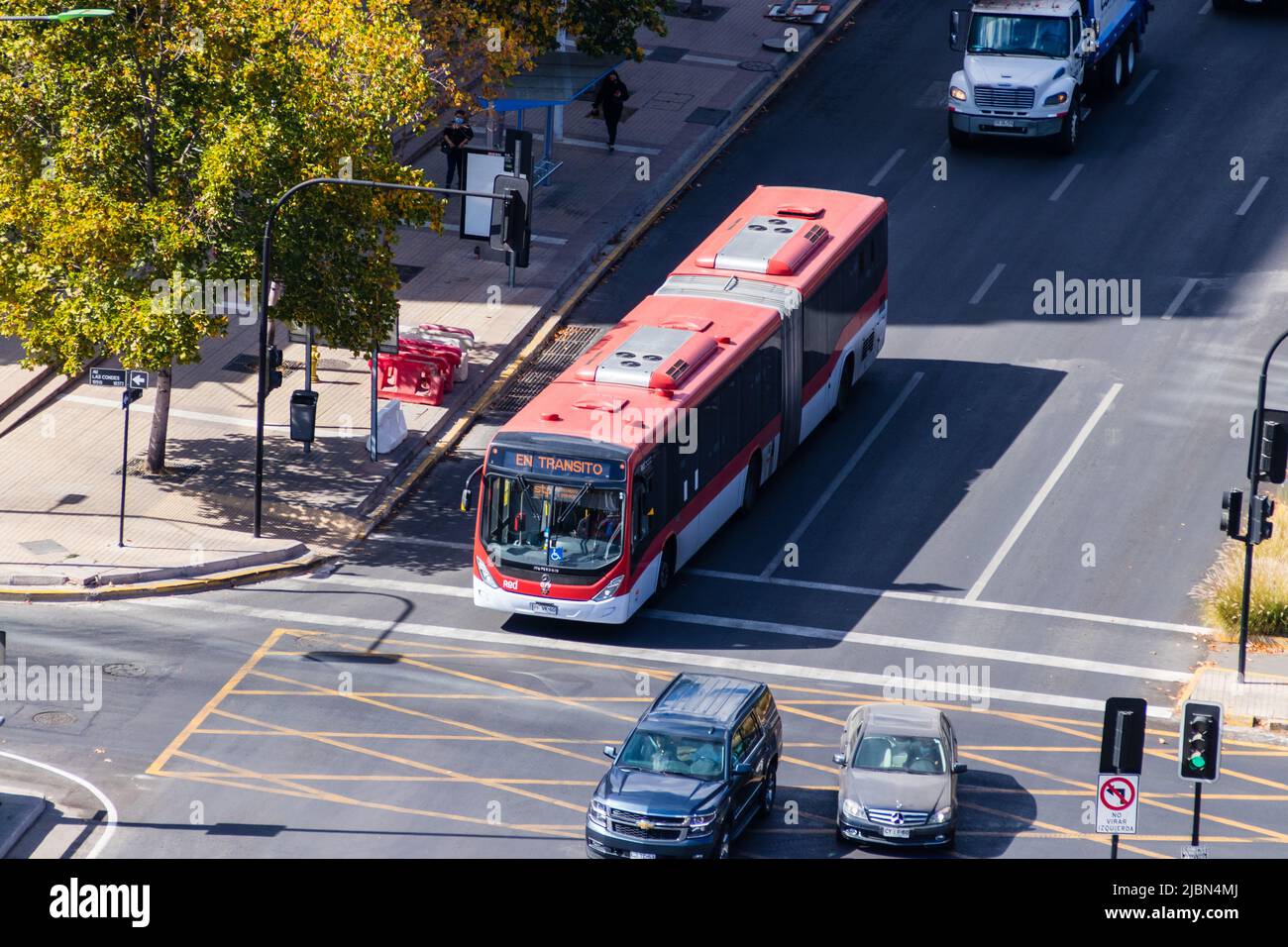 Bus in Santiago, Chile Stock Photo - Alamy
