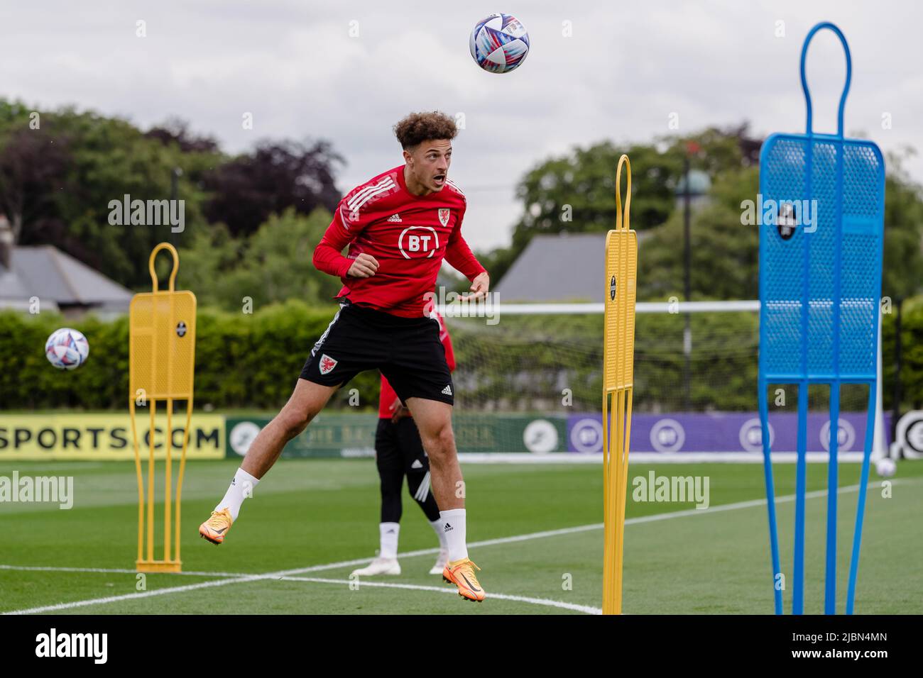 PONTYCLUN, WALES - 07 JUNE 2022: Wales' Ethan Ampadu during a training ...