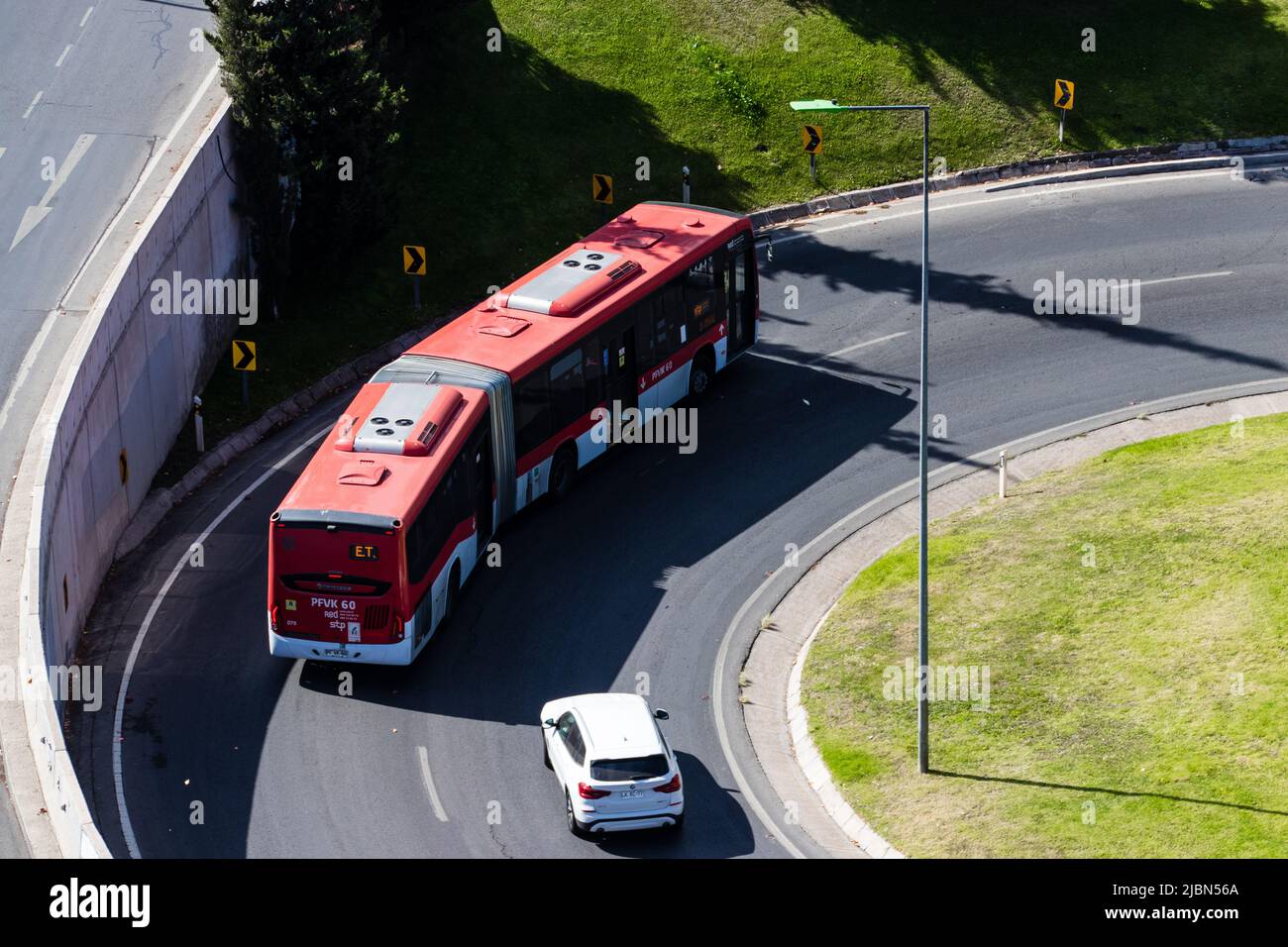 Bus in Santiago, Chile Stock Photo - Alamy