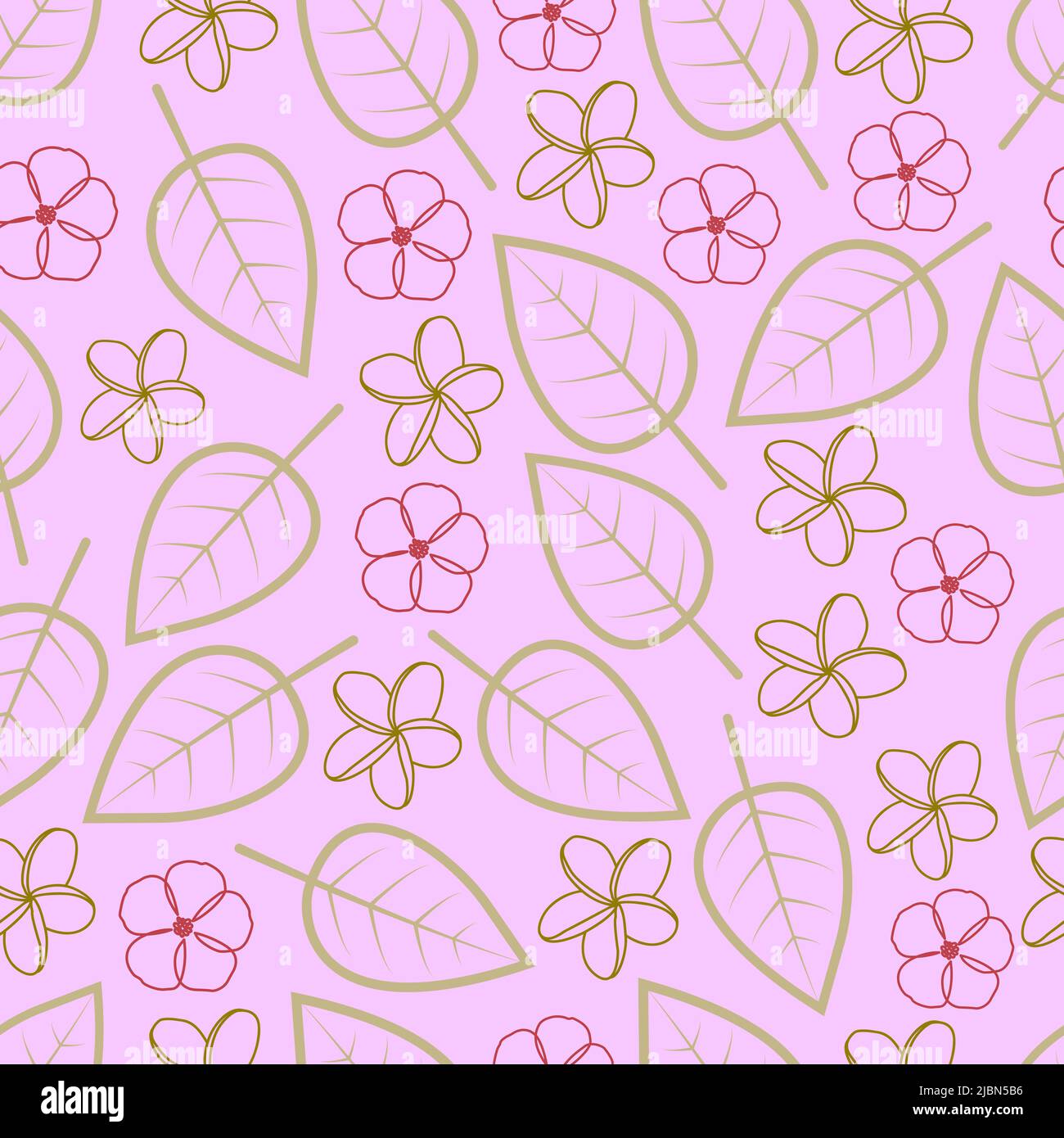 Elegant trendy vector floral seamless ditsy pattern design of plumeria ...