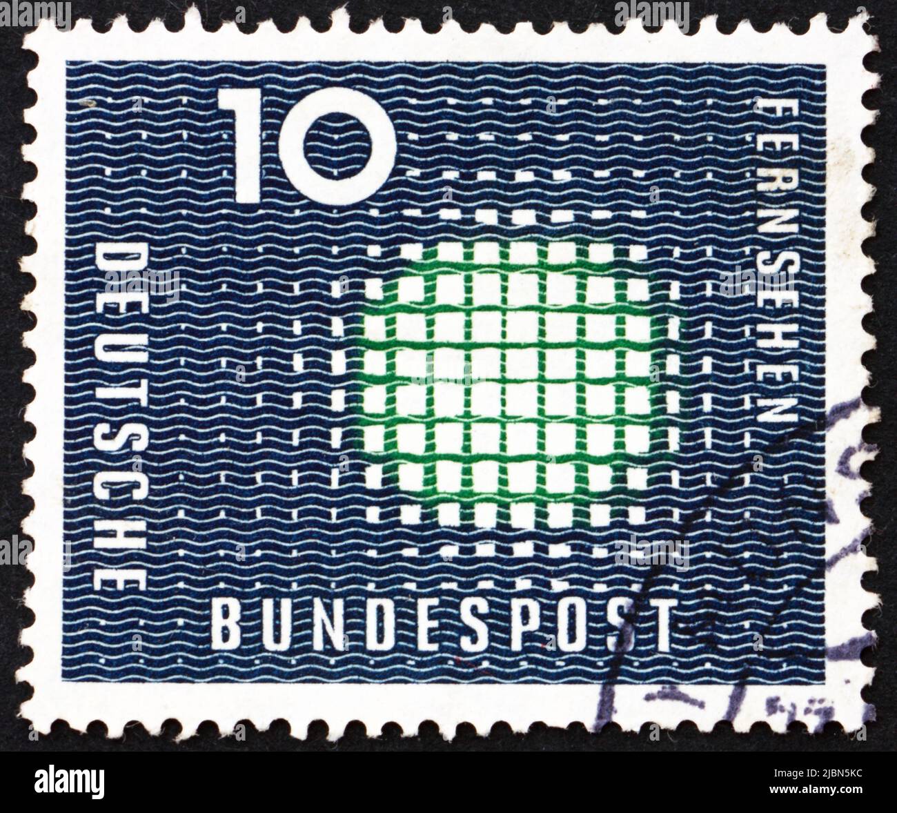 GERMANY - CIRCA 1957: a stamp printed in the Germany shows Television ...