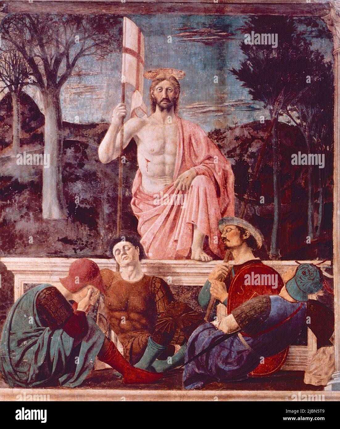 Resurrection of Jesus Christ, artwork by Italian painter Piero della ...