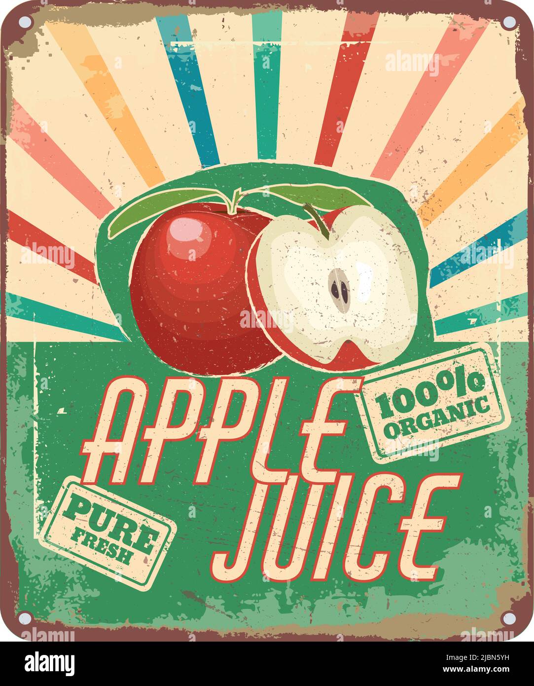 Vintage apple advertisement Stock Vector Images - Alamy