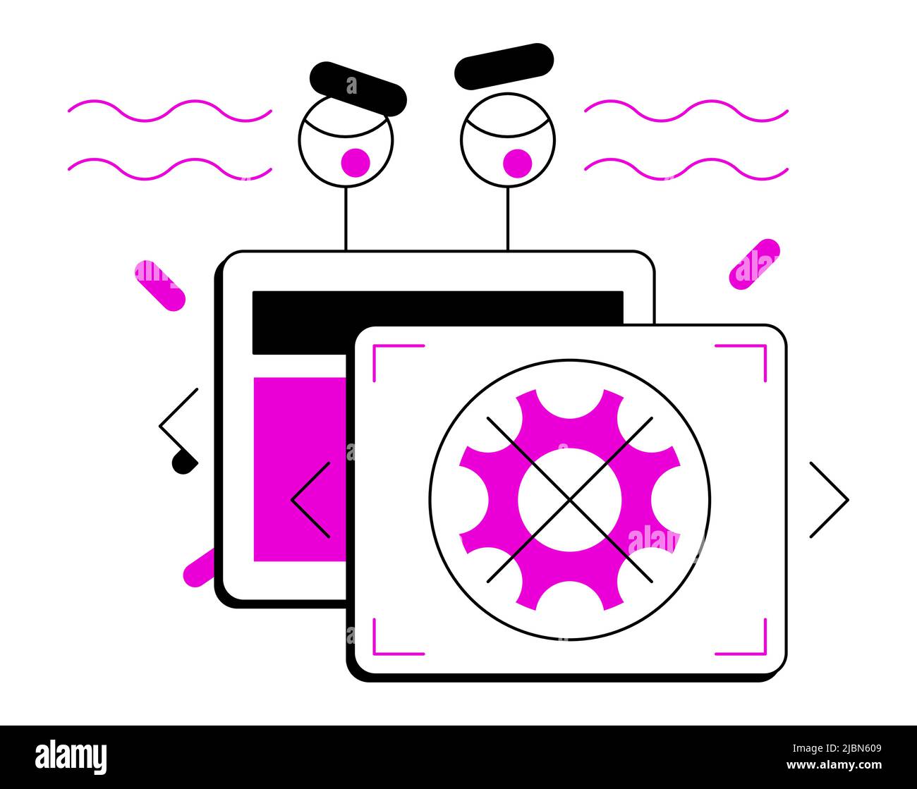 Technology flat style animated Cut Out Stock Images & Pictures - Alamy