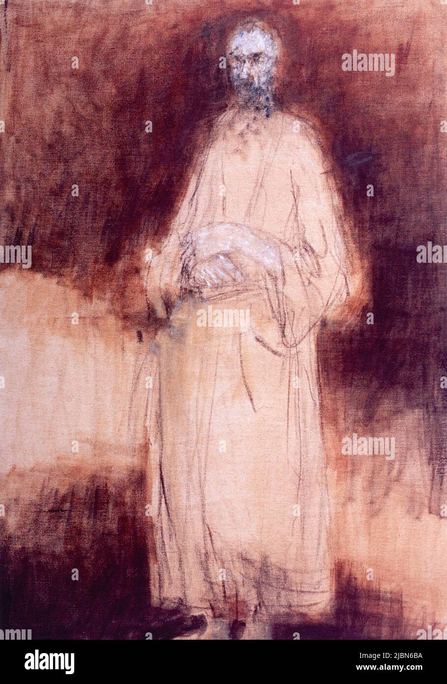 Autoportrait, artwork by Slovene artist Zoran Music, 1989 Stock Photo ...