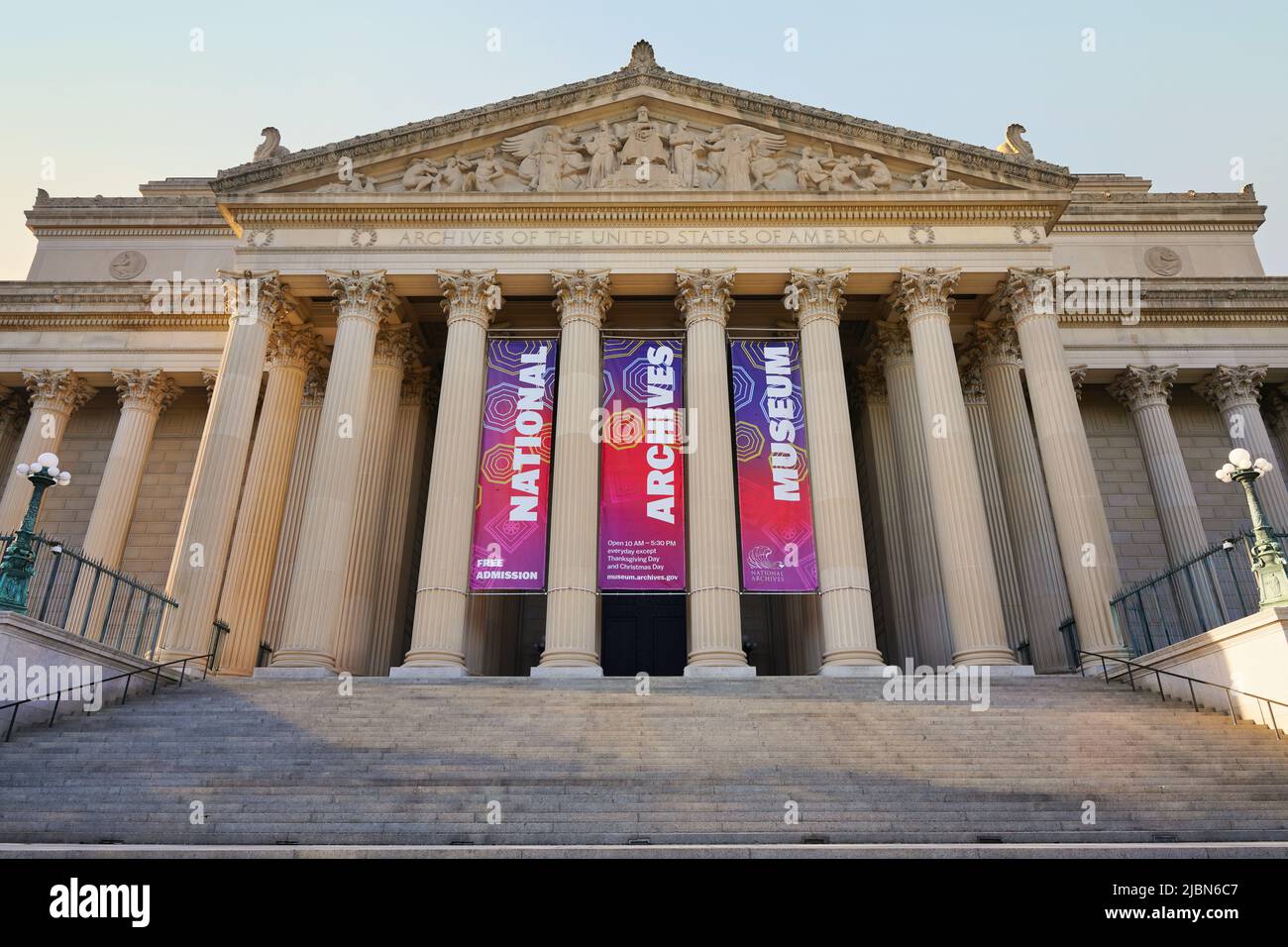 National Archives Museum, National Archives Building in Washington, D.C ...