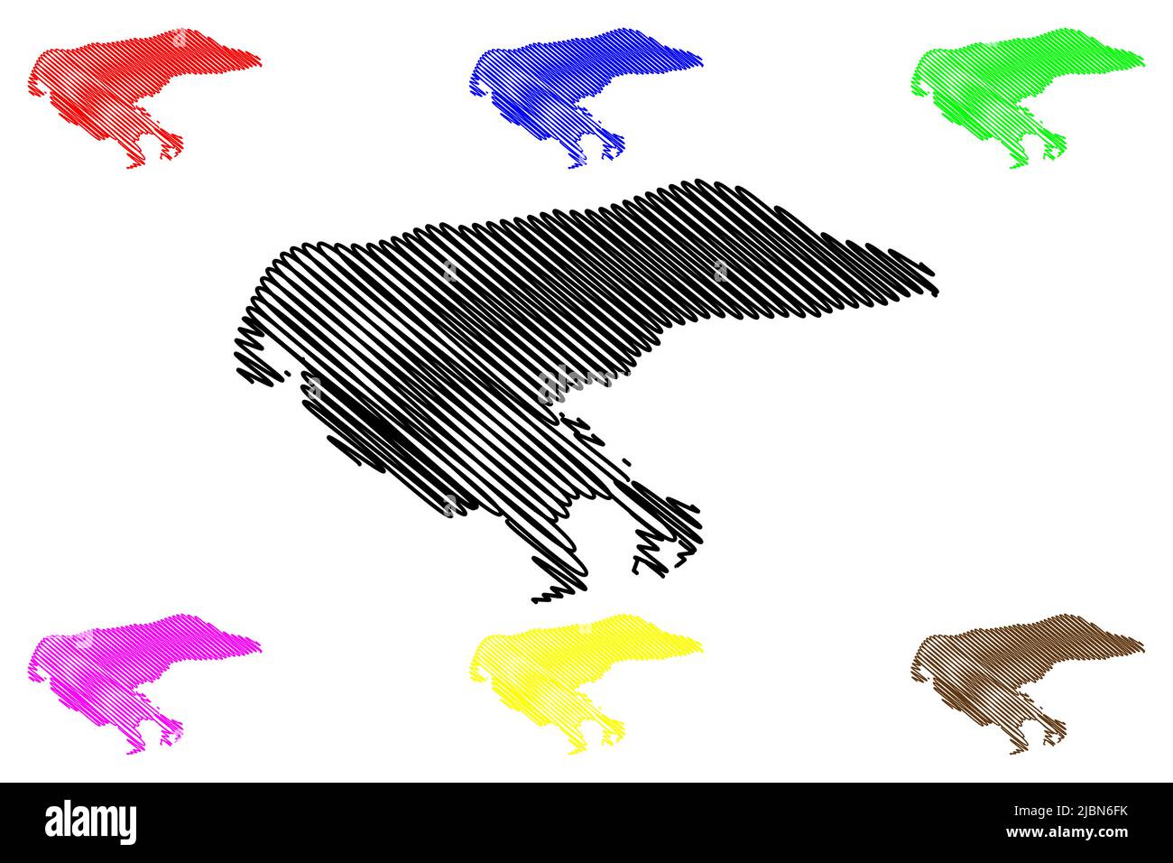 Borkum island (Federal Republic of Germany) map vector illustration ...