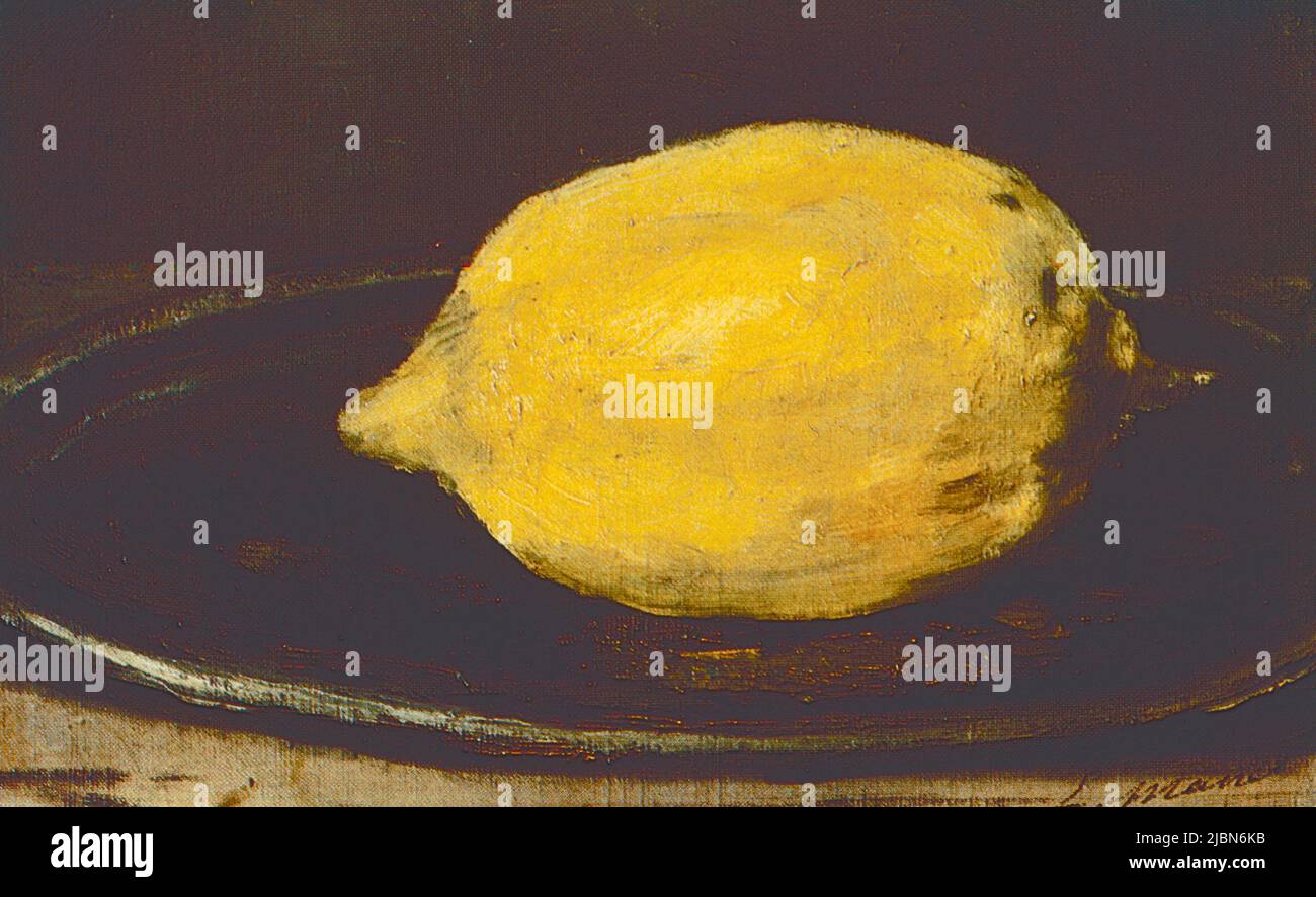 The Lemon, painting by French artist Edouard Manet, 1880 Stock Photo ...