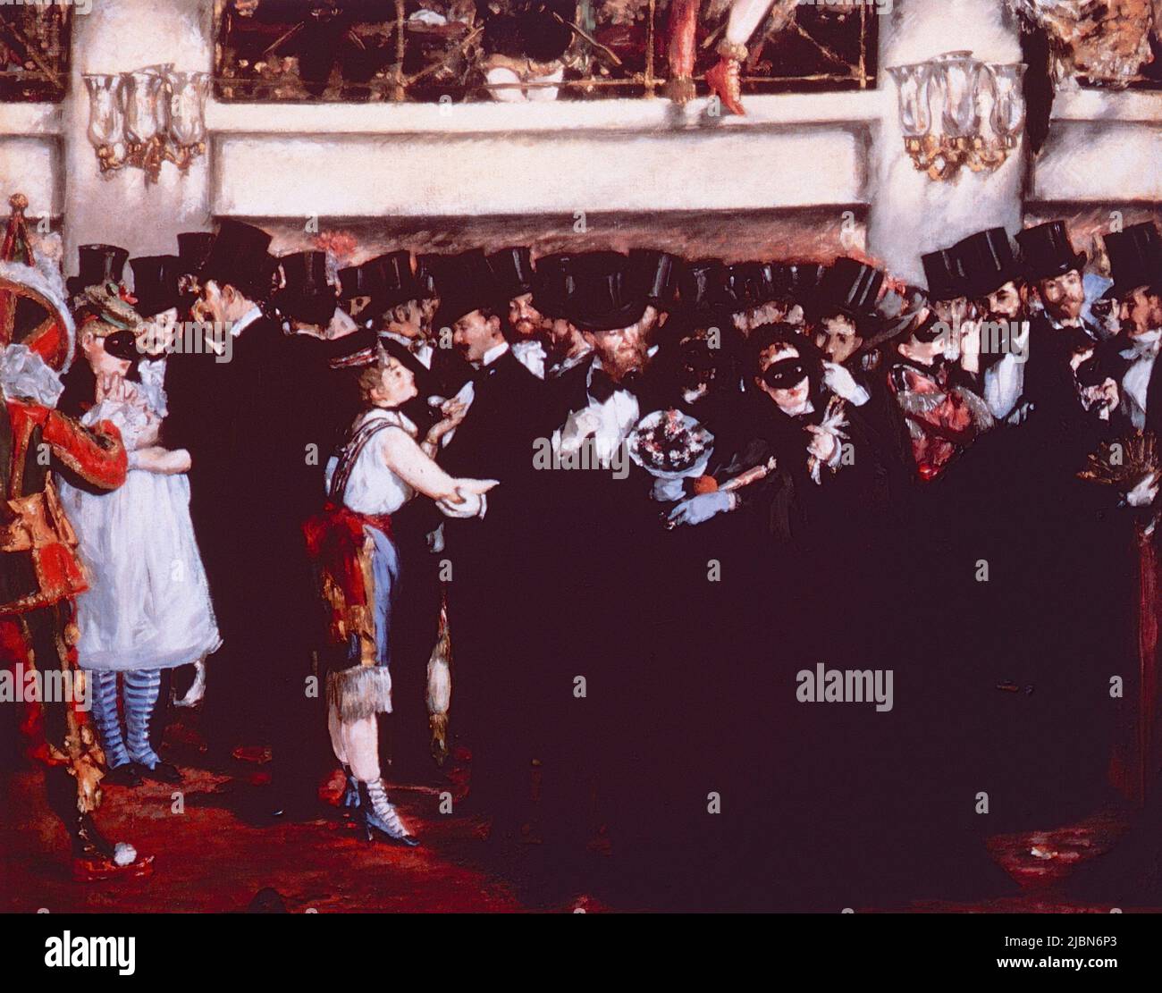 Masked Ball at the Opera, painting by French artist Edouard Manet, 1873 ...