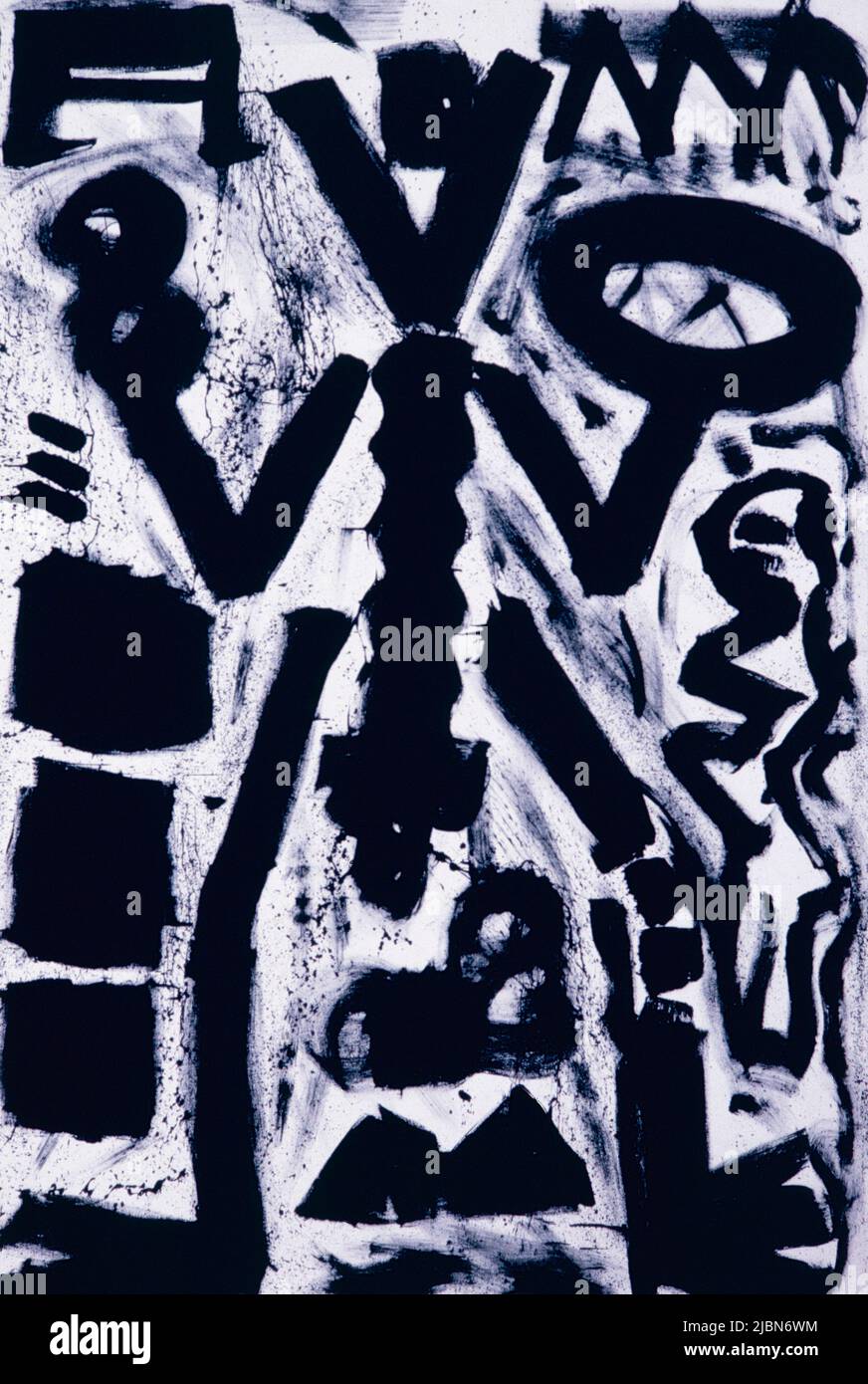 Standart-West KR8, artwork by German artist A.R. Penck, 1982 Stock ...