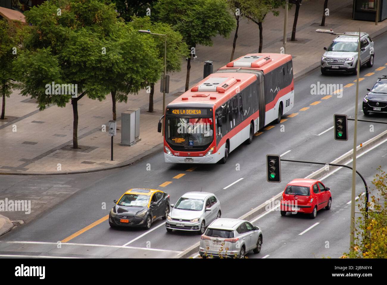 Bus in Santiago, Chile Stock Photo - Alamy