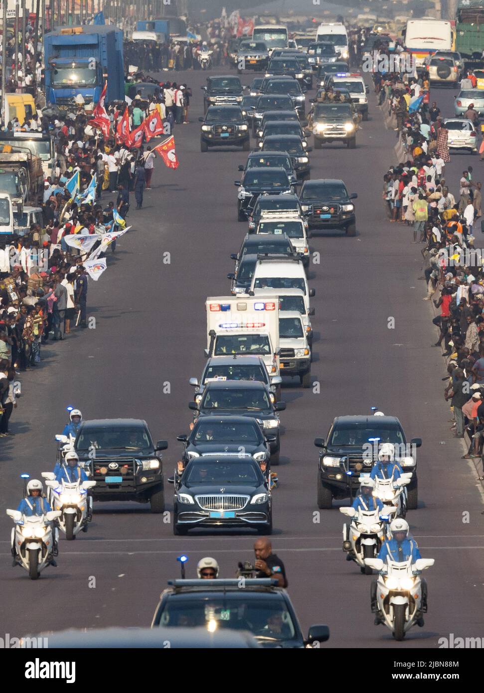 Kinshasa. 07 June 2022, DRC Congo President Felix Tshisekedi and King ...