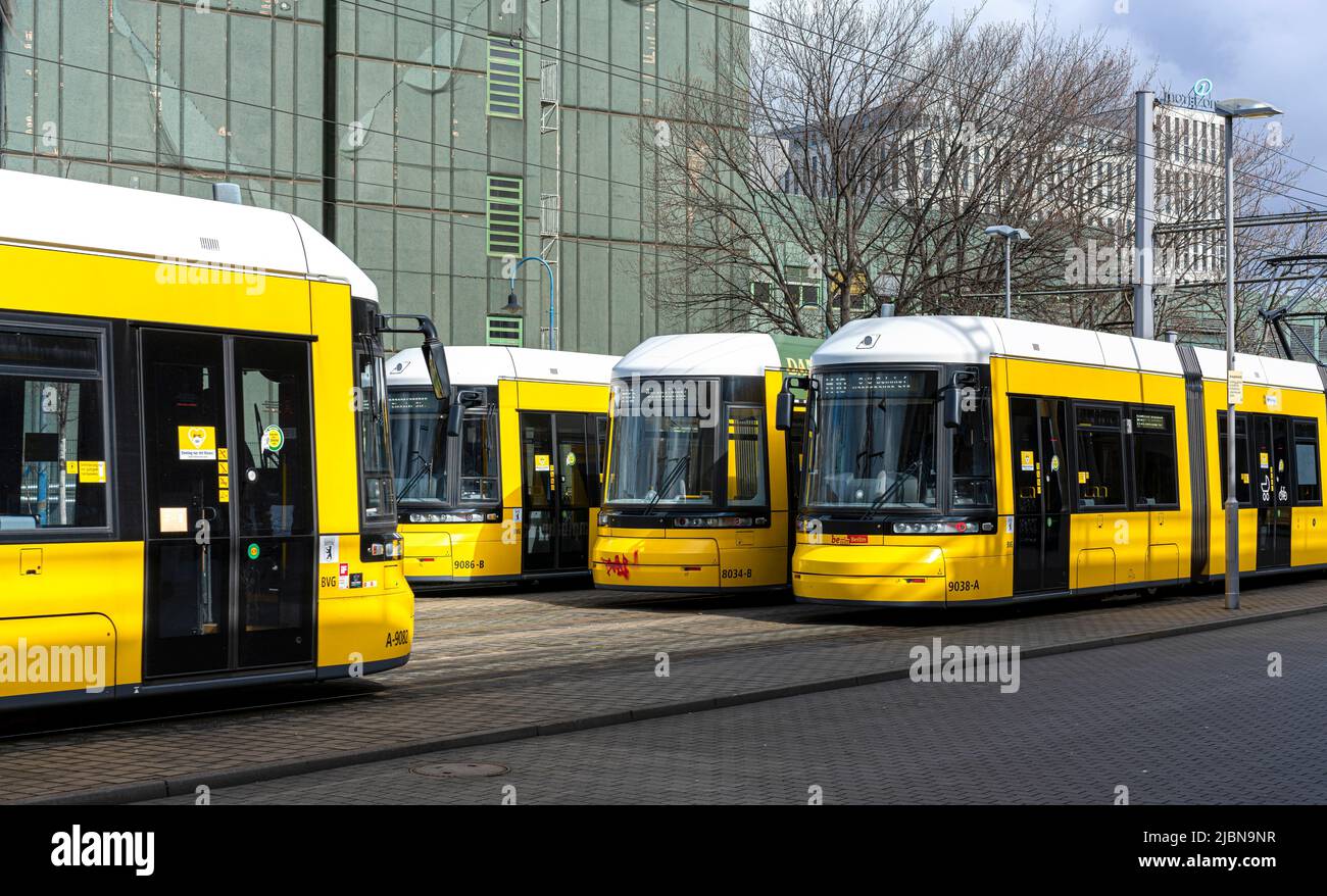 Trams at Berlin Hauptbahnhof, Germany Stock Photo - Alamy