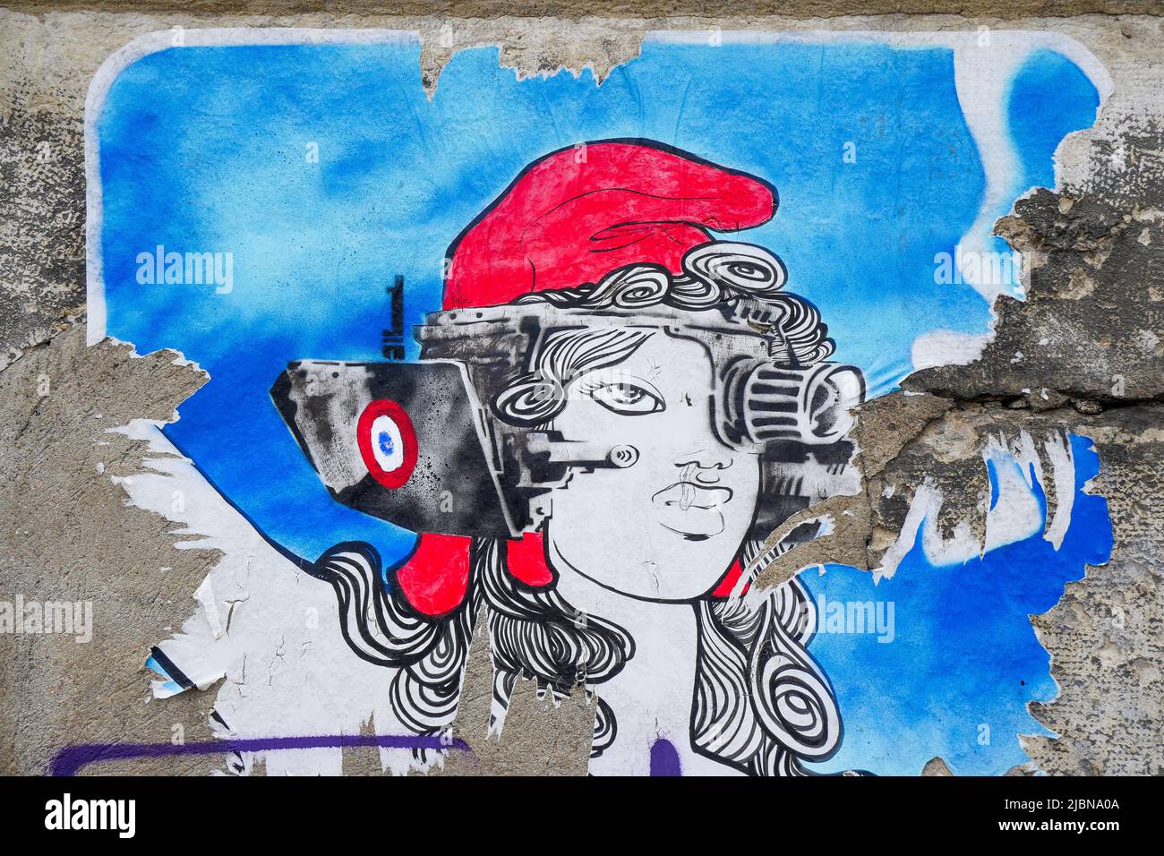 French republic allegory, Lyon, Rhône department, AURA Region, France ...