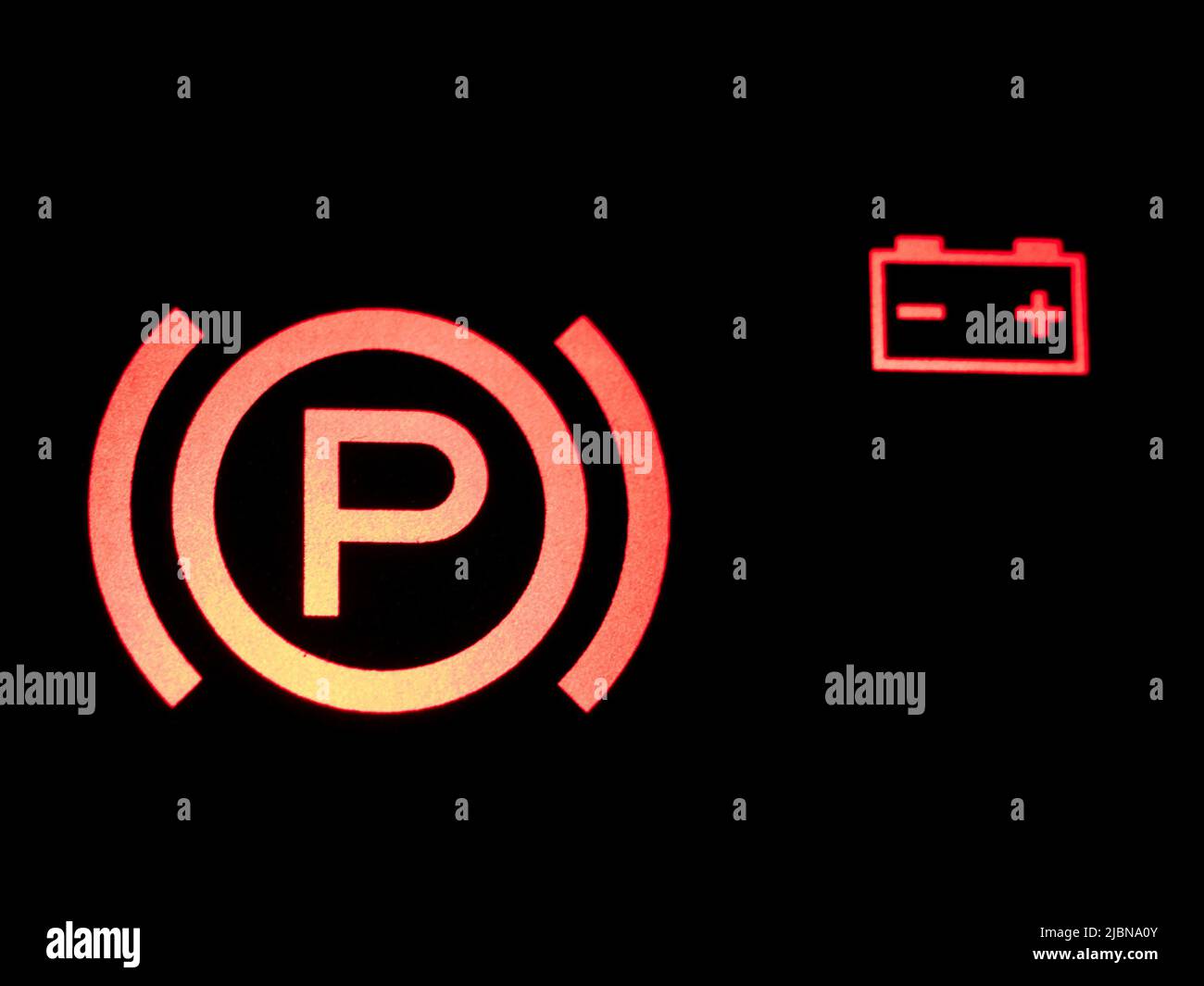 Handbrake warning sign hi-res stock photography and images - Alamy